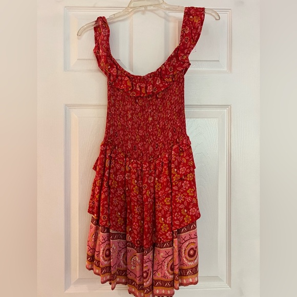 Spell | Dresses | Spell Red And Pink Floral Dress | Poshmark
